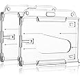 Amazon.com : Molain ID Card Badge Holder, 2 Pieces Clear Badge Holders Hard Plastic Card Holder ...