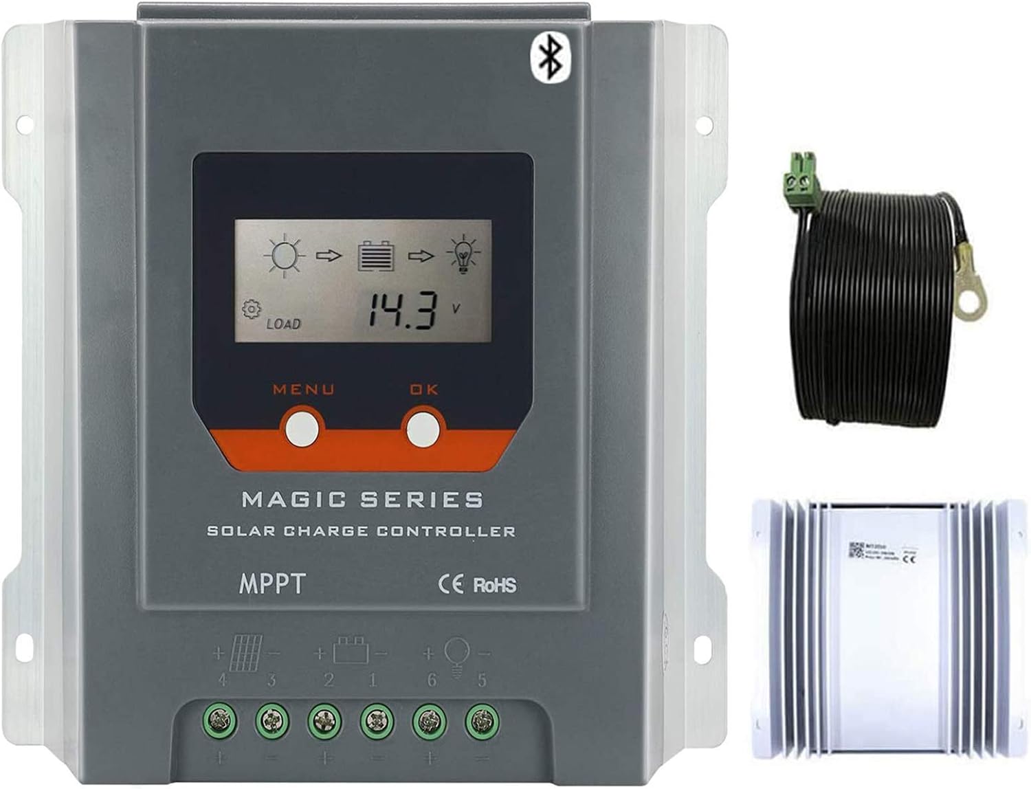 Amazon.com : PowMr MPPT Charge Controller 30 amp - Negative Ground 12V ...