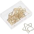 Amazon.com : 10Pcs Paperclips, Plastic Coated Electroplating Star Moon ...