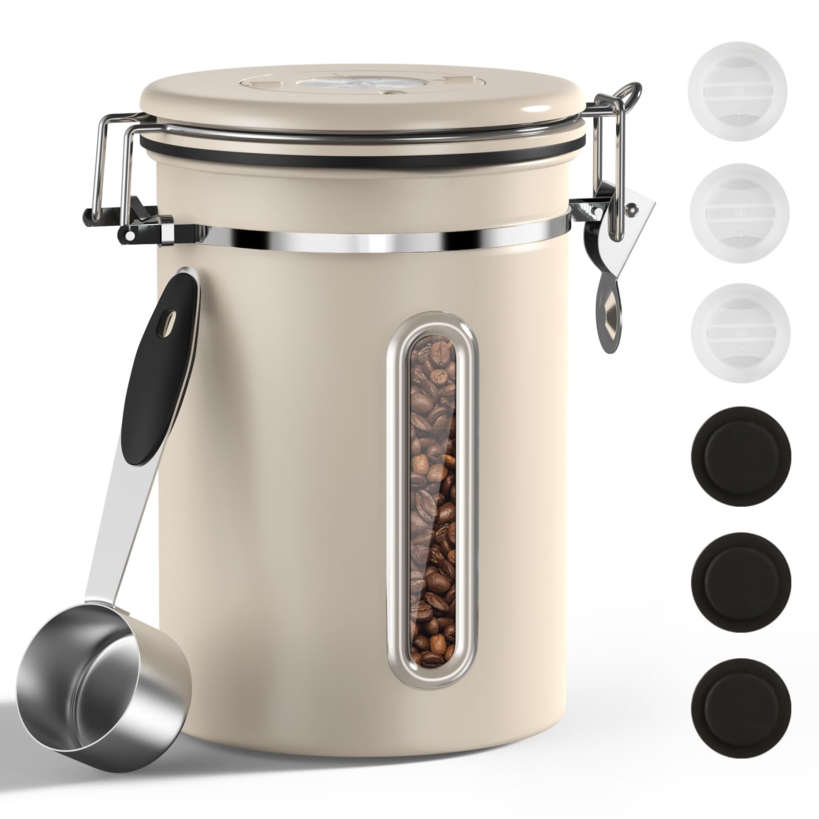 ShanSon Coffee Canister Airtight Coffee Container Stainless Steel ...