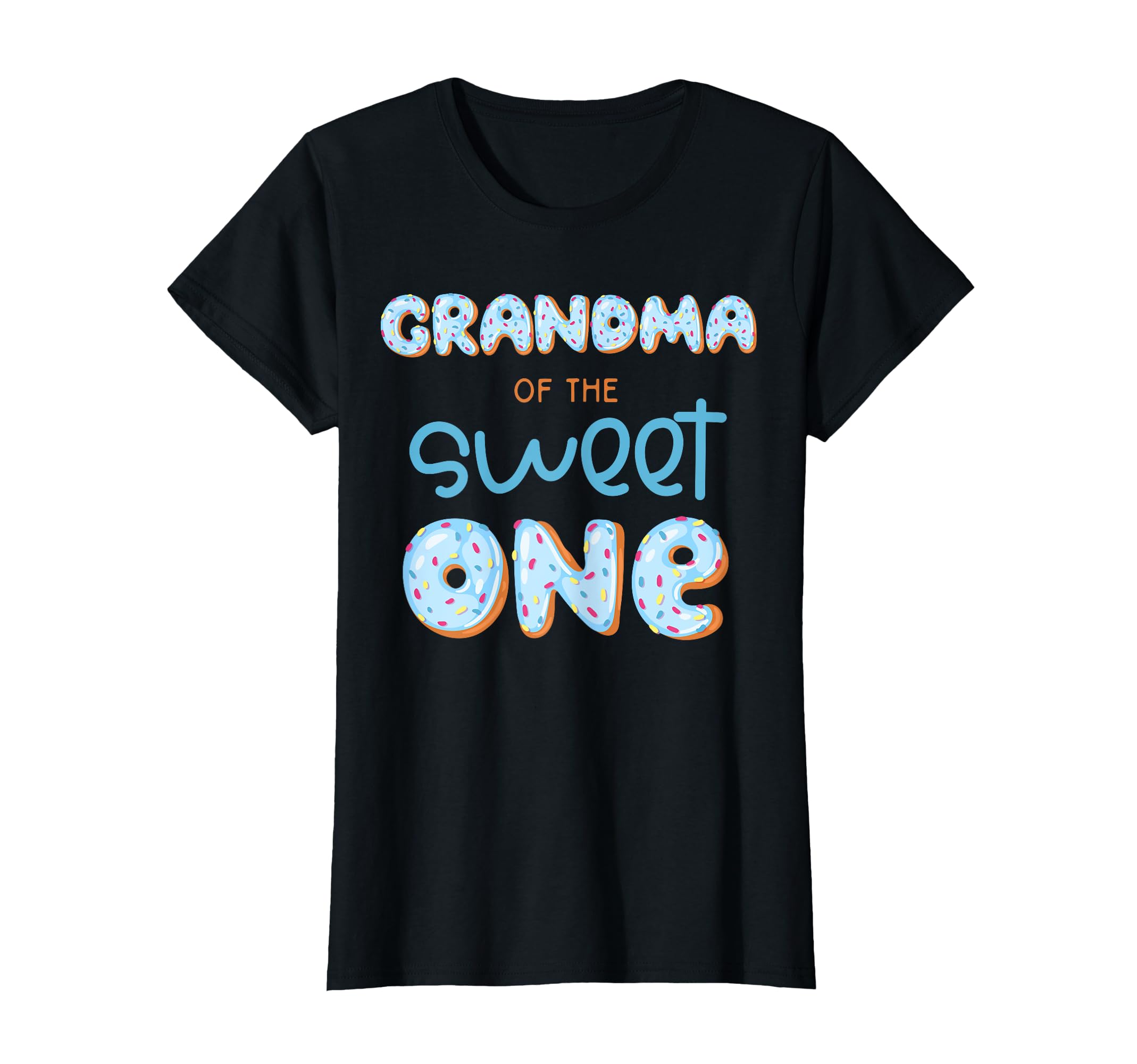 Grandma of The Sweet One Donut Boy 1st Birthday Party Nanny T-Shirt for ...