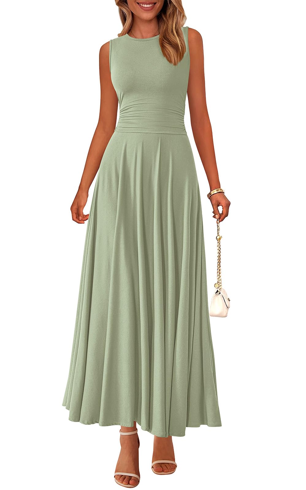 PRETTYGARDEN Womens Summer Dresses 2025 Casual Sleeveless Crewneck ...