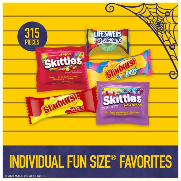 Starburst & Skittles Individually Wrapped Bulk Party Pack Assortment ...