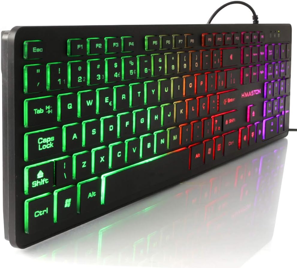 Teclado Gamer Slim USB Retroiluminado LED Pc Notebook Windows Mac ...