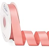 Amazon.com: Ribbli Rose Gold Satin Ribbon Double Faced Satin 1/2 inch x ...