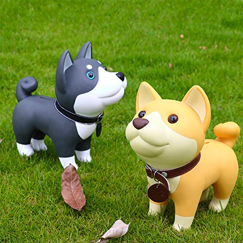 DomeStar Cute Dog Bank, Husky Coin Bank Kids Toy Bank Doggy Puppy Piggy ...