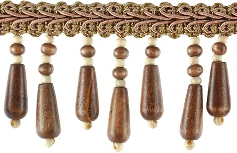 Amazon.com: Beaded Trim BB-937-66 2-Inch Wood Bead Trim with 1/4-Inch ...