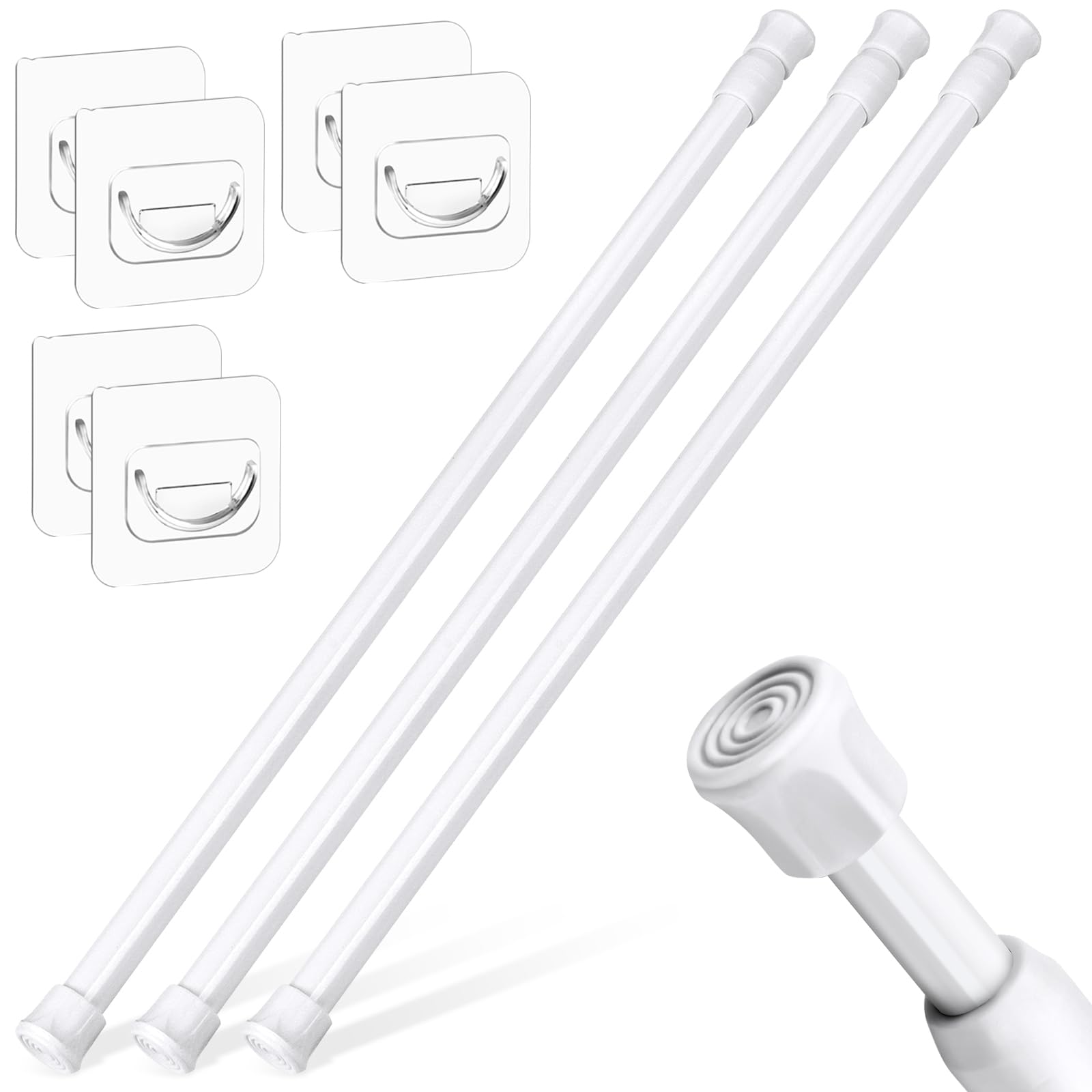 Mua vivinin 3 Pack Tension Rods 18-28 Inch with 6 Pack Pole Sockets ...