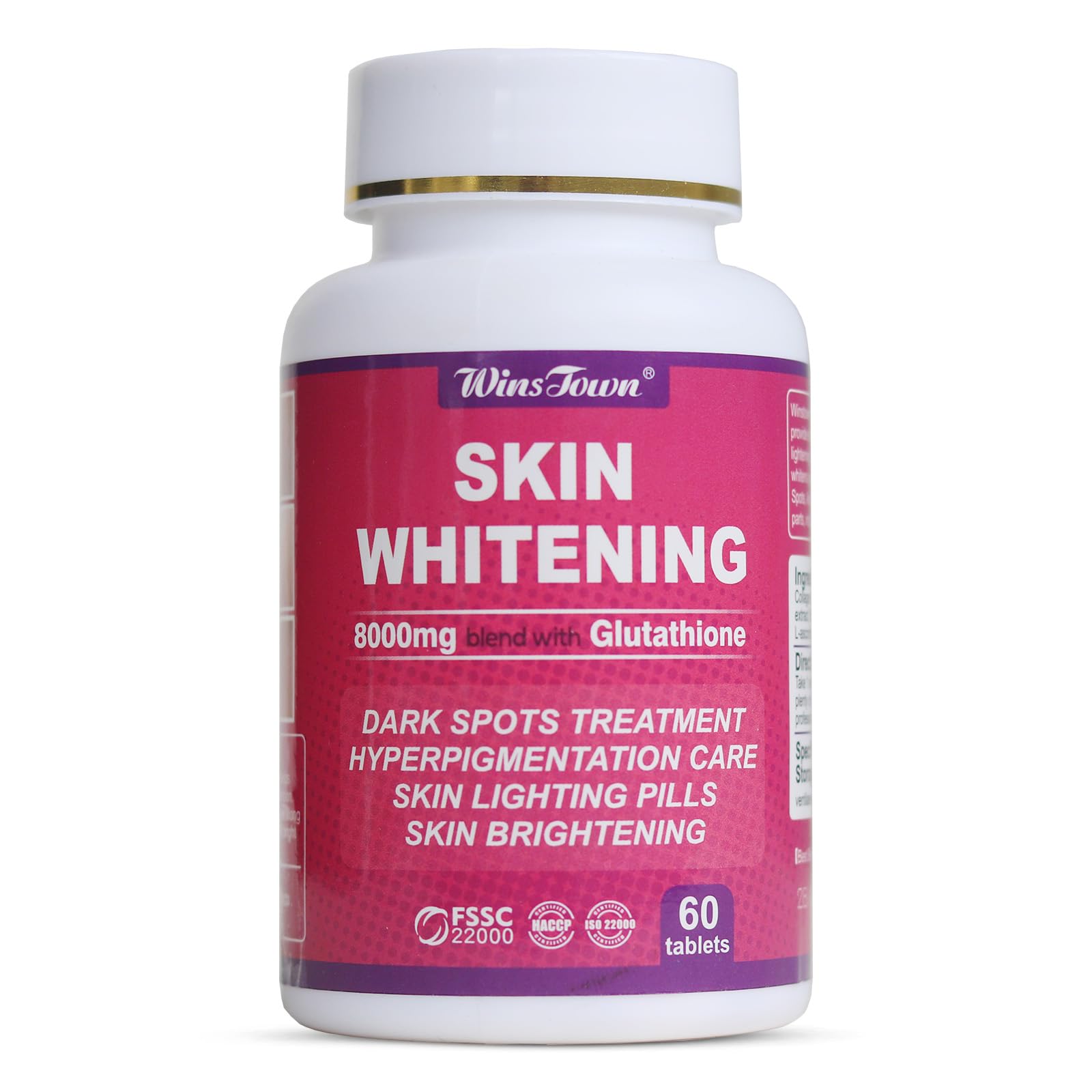 Mua Wins Town Skin Whitening Tablet, 8000mg Glutathione, Skin ...