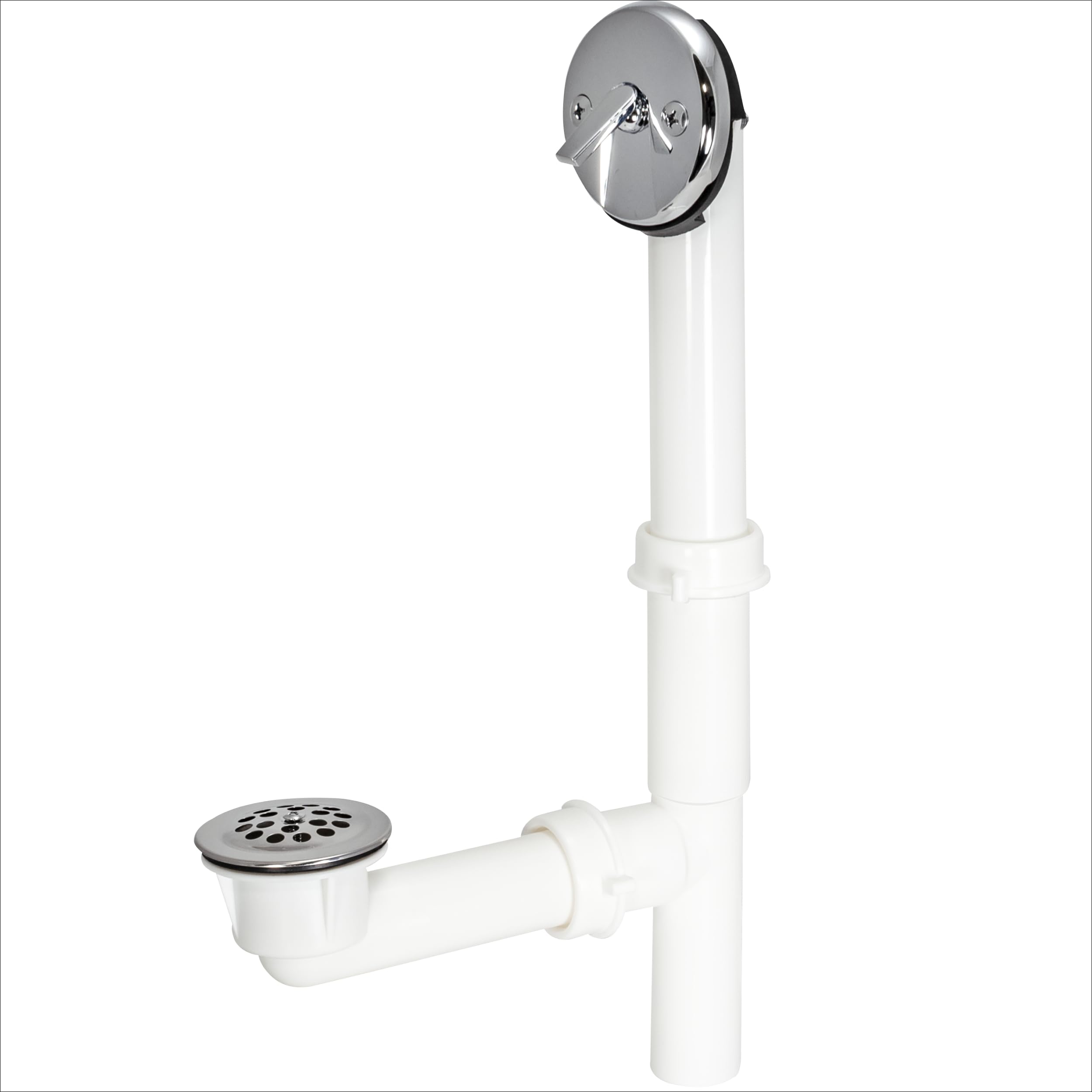 EZ-Flo 1-1/2 Inch Lift and Lock Two-Hole Trip-Lever Bath Waste Drain ...