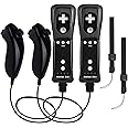 Amazon.com: 2 Pack Wii Remote with Wii Motion Plus Inside | Shock Wii ...