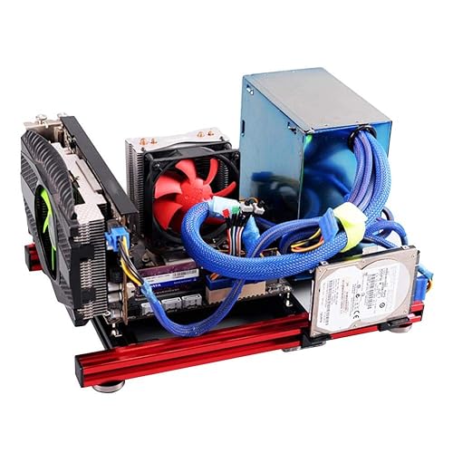 ITX Case ATX Test Bench PC Case, Acrylic Accessories DIY Open Aluminum ...