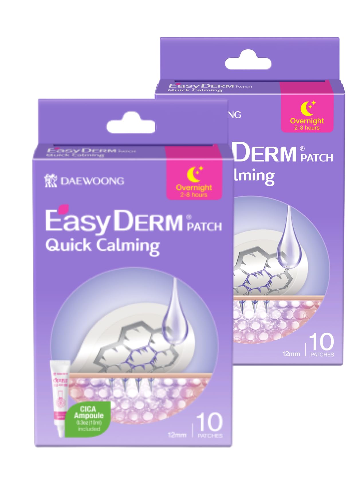 DWEasyDerm Quick Calming Magnesium Patches(20 patches) with Cica ...