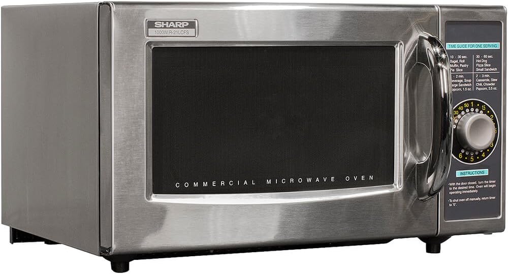 Sharp R-21LCFS Medium-Duty Commercial Microwave Oven with Dial Timer ...