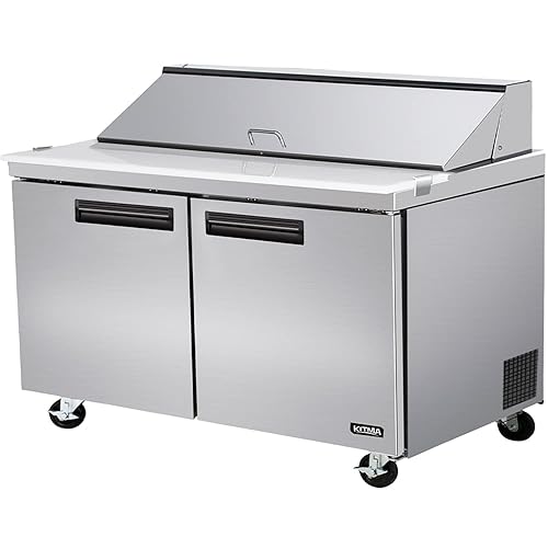 KITMA 60 inches Sandwich prep Table Refrigerator 2 Door Commercial ...