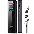 Amazon.com: 64GB Smart Digital Voice Recorder with Playback - Audio ...