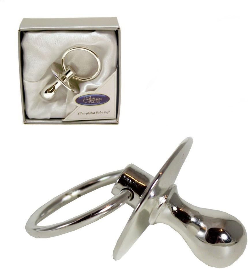 SILVER PLATED DUMMY NEW BABY GIFT PRESENTED IN GIFT BOX: Amazon.co.uk: Baby