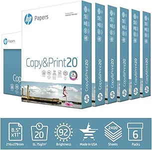 HP Printer Paper, Copy and Print Copy Paper, 20lb, 8.5 x 11, Letter, 92 ...