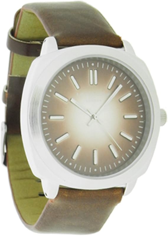 IDENTITY London Gents Retro Brown Strap Watch: Amazon.co.uk: Watches