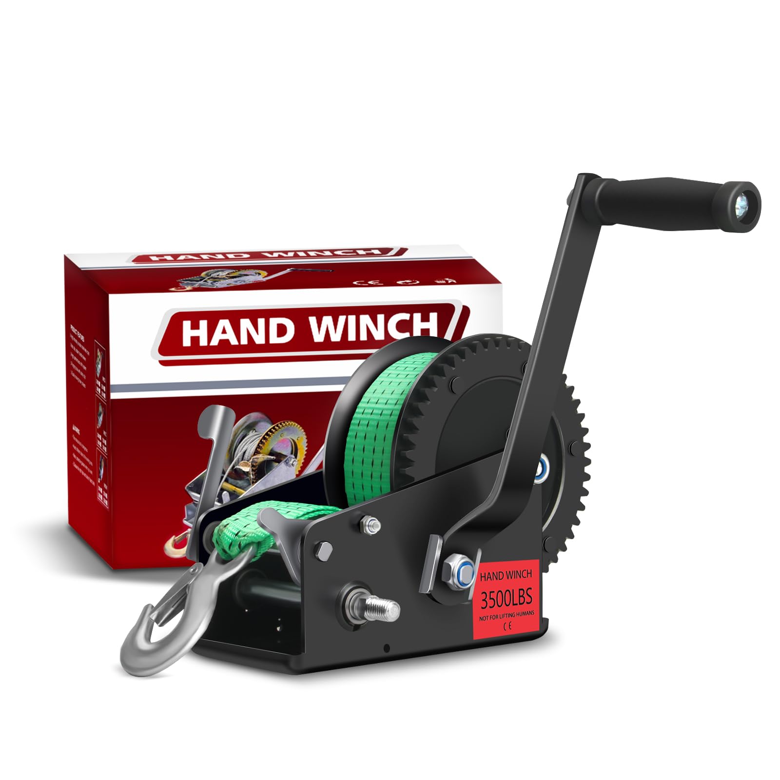 Mua OPSOOPI 3500LB Boat Trailer Winch Heavy Duty Hand Winch with 33ft ...