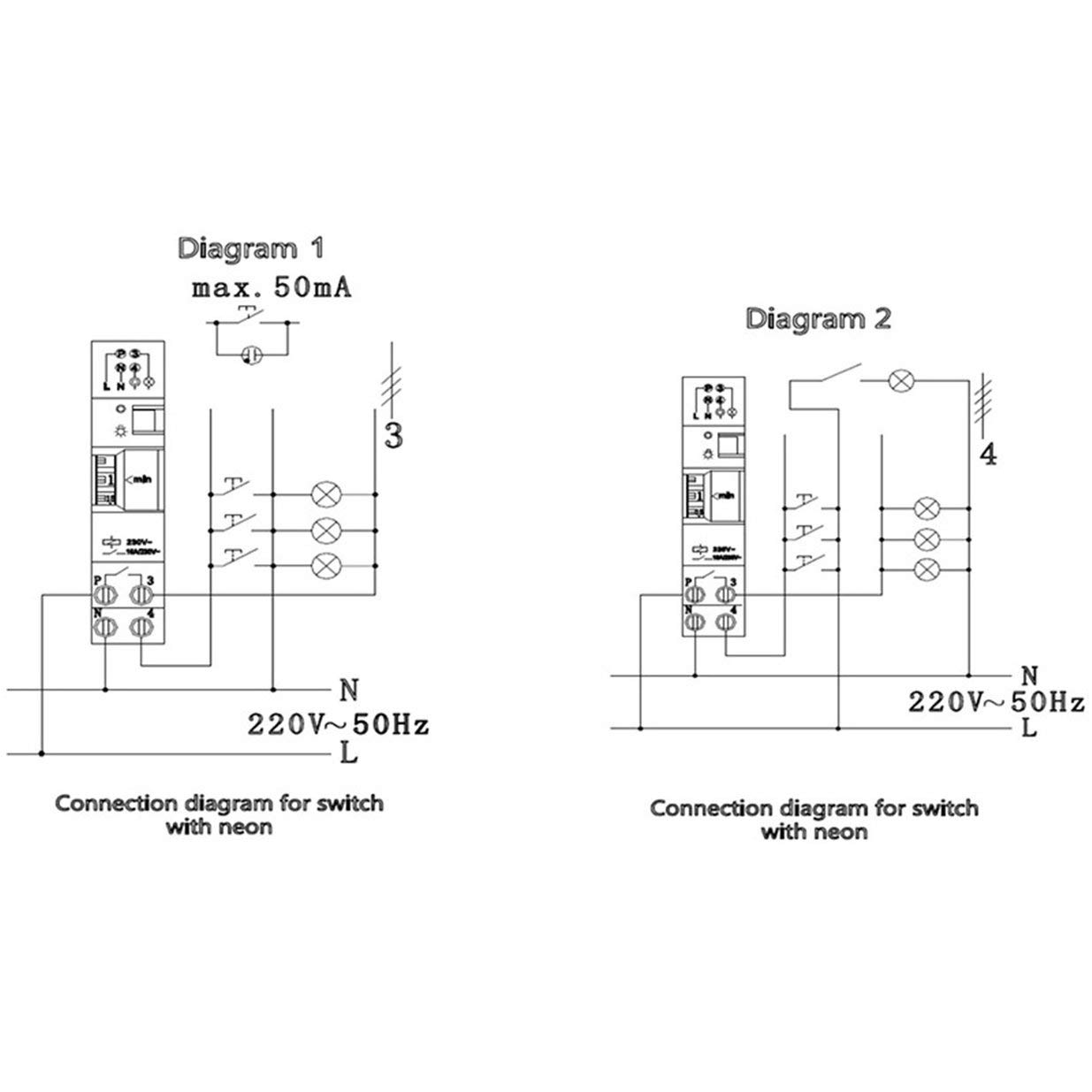 Materiale elettrico Scale modulo Singolo Timer Meccanico da 220 V ...