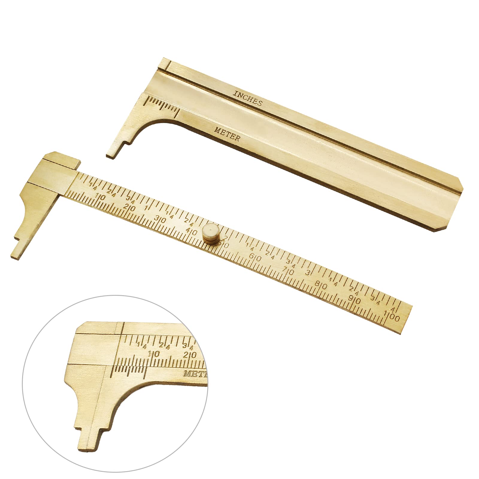 Mua Kyuionty Brass Pocket Vernier Caliper Ruler, Sliding Gauge Mini ...