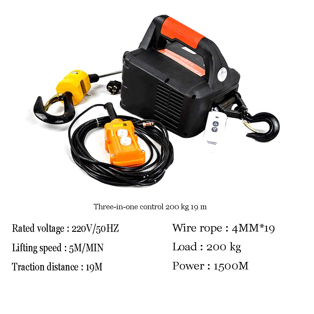 Electric Hoist Electric Hoist 1500w 220v Lifting Lowering Winch Lifting ...