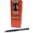 Pentel Rolling Writer Refills, R3 Slim Refill, Medium, Black, Pack of ...