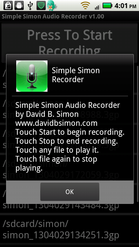 Simple Simon Voice Recorder:Amazon.com:Appstore for Android