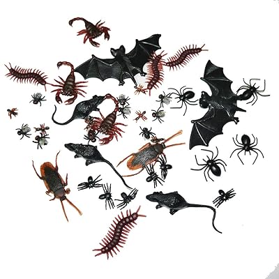 Buy Adam Victor 40 Pieces Plastic Realistic Insects Bugs - Fake Mice ...