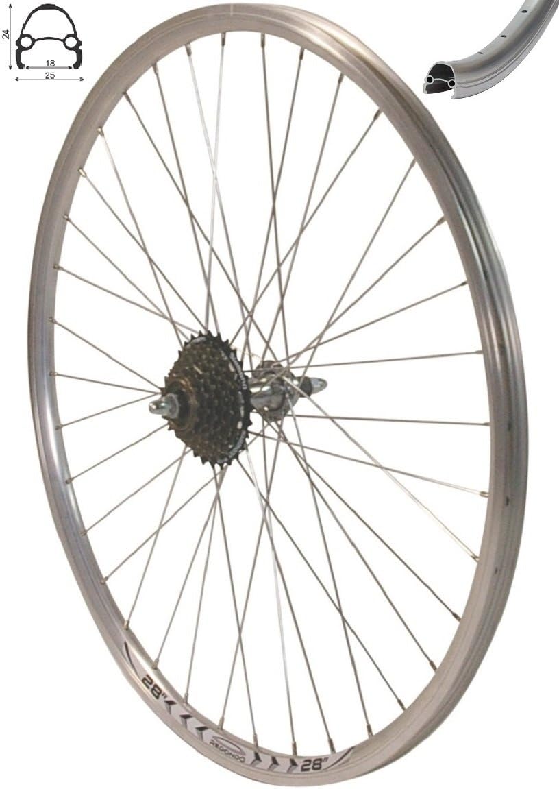 Exal TX 19 Rear Bicycle Wheel 28 Inch, incl. 7x Wheel Rim, Aluminium ...
