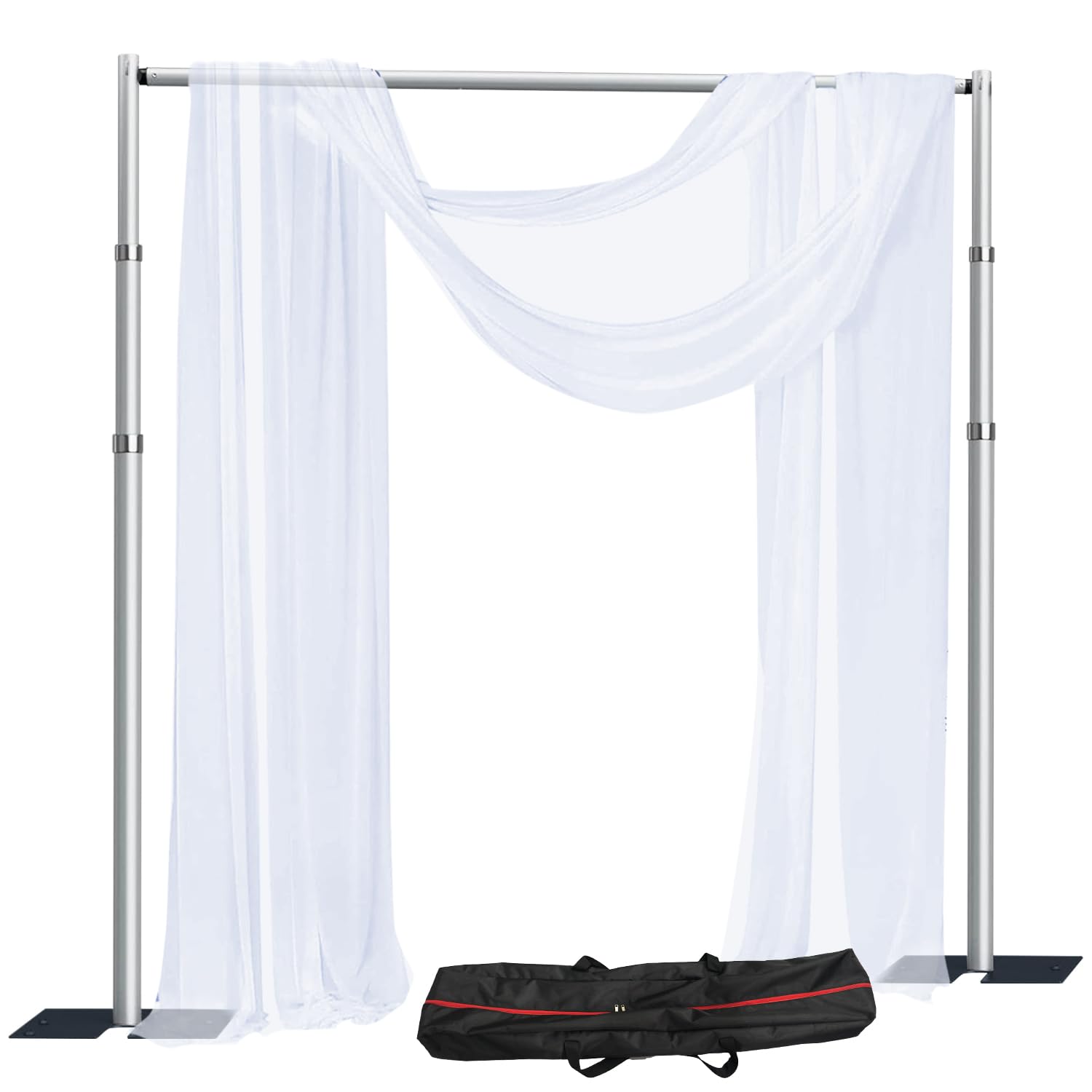 SLOW DOLPHIN 10x 10ft Pipe and Drap Backdrop Stand Kit,Heavy Duty ...