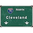 Amazon.com: Bakaevsm Tin Sign Retro North Cleveland Interstate 71 Road ...