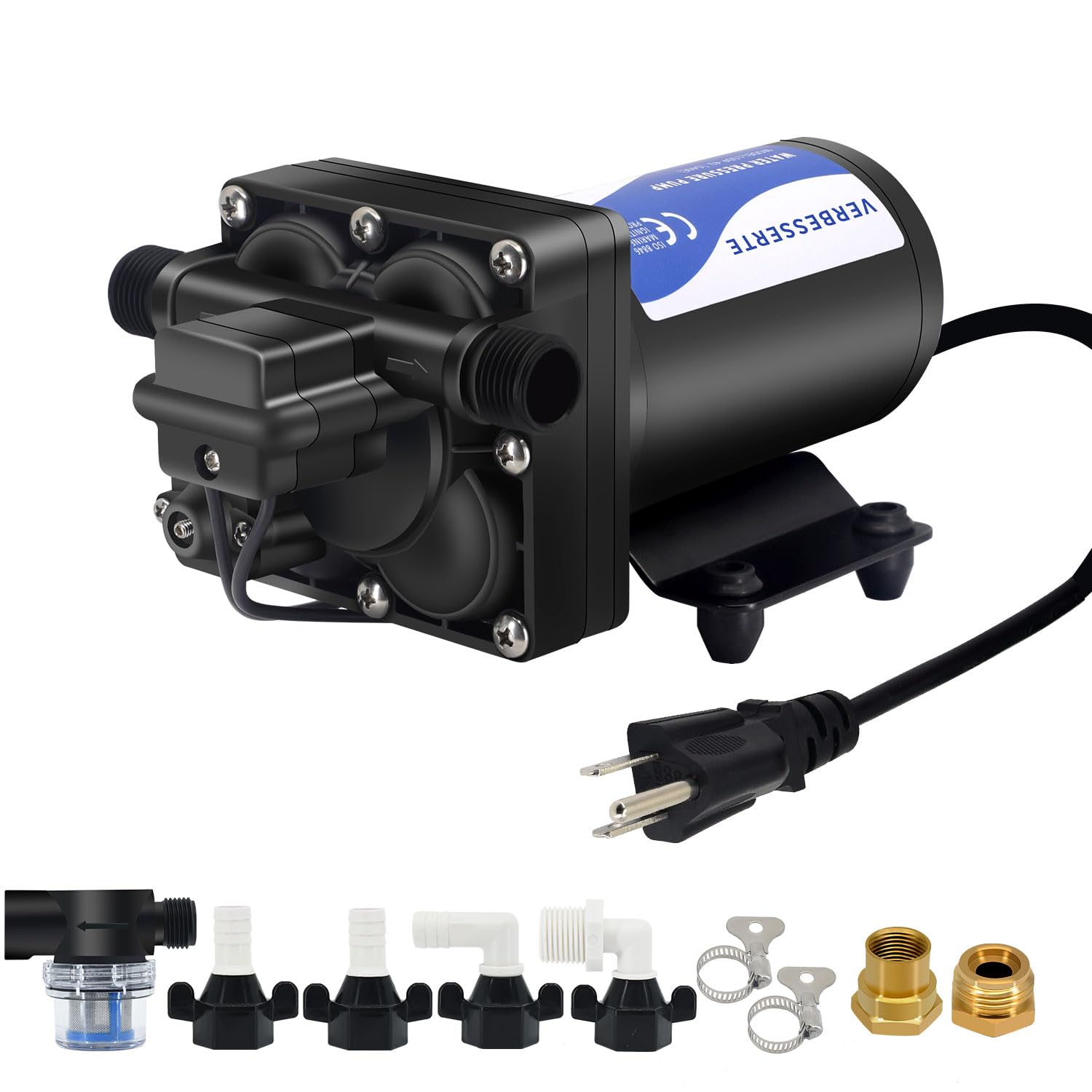 RV Fresh Water Pump 110V Water High Pressure Increase Booster Pump for ...
