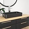Black Vessel Sink Rectangle- Kichae 24"x16" Modern Rectangular Top ...