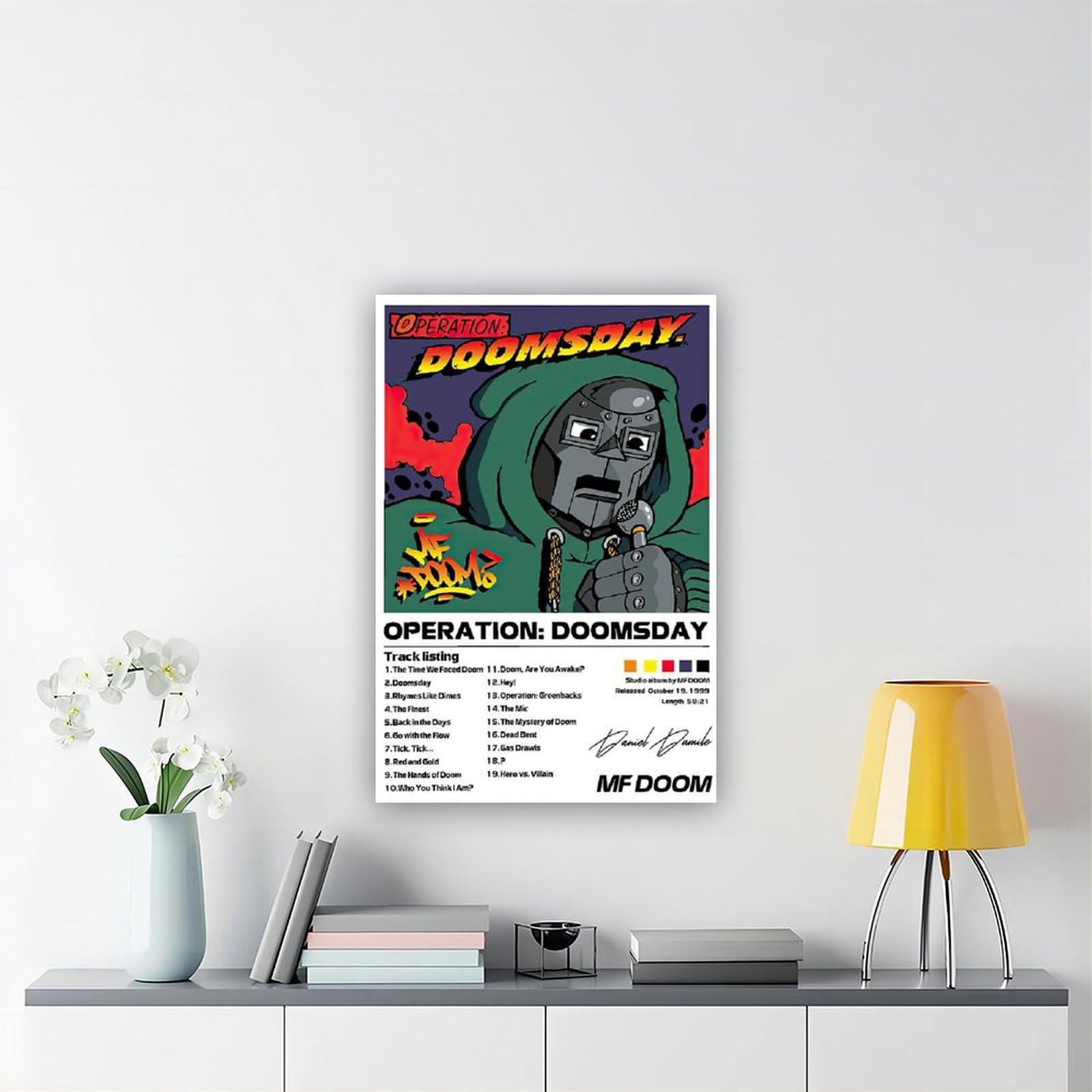 Liwaed MF DOOM Music Poster Operation Doomsday Canvas Poster Unframe ...