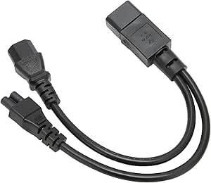 Y Splitter Power Plug Cable Single IEC Plug C14 to C13 and C5 Splitter ...