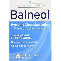 Amazon.com: Balneol Hygienic Cleansing Lotion, Convenience Packets 20 ...