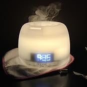 Amazon.com: Heka Living Essential Oil Diffuser Humidifier - LED Orange Clock with Adjustable ...