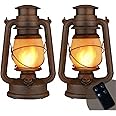 Amazon.com: LED Vintage Lantern Flickering Flame, Indoor/Outdoor ...