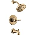 Delta Faucet Saylor 14 Series Gold Tub and Shower Faucet Combo, Bathtub ...