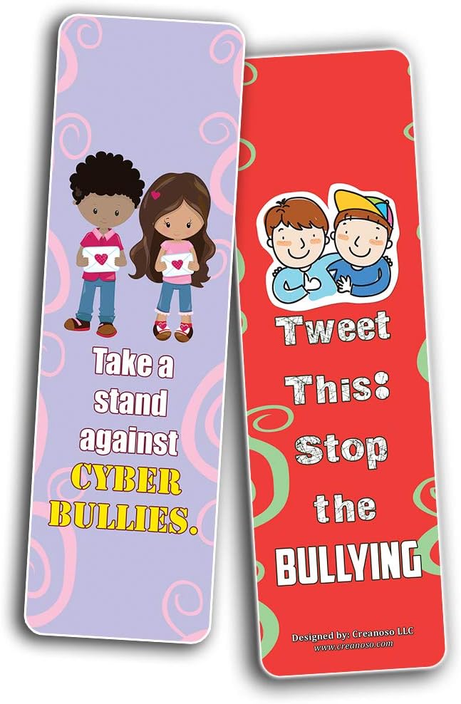 Creanoso Anti-Bullying Slogans Bookmarks for Kids (60-Pack) – Premium ...