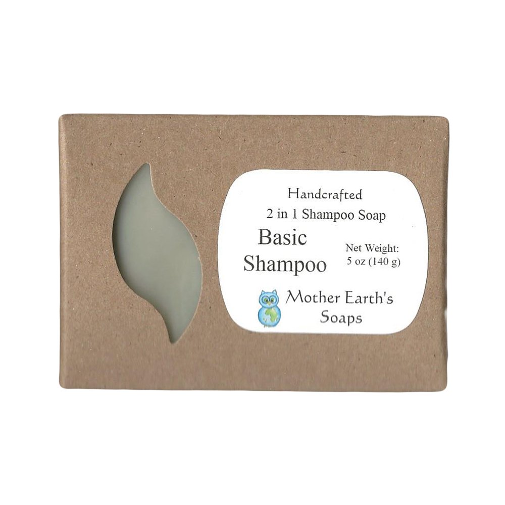 Amazon.com : Mother Earth's Soaps Basic Unscented Vegan Shampoo Soap ...