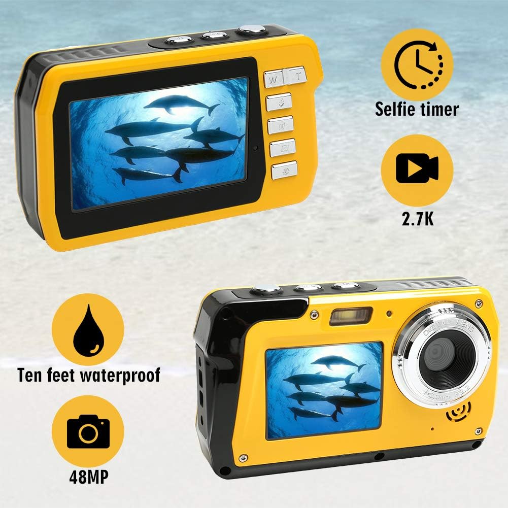 Waterproof Camera Underwater Camera 48MP 2.7K Full HD Waterproof ...