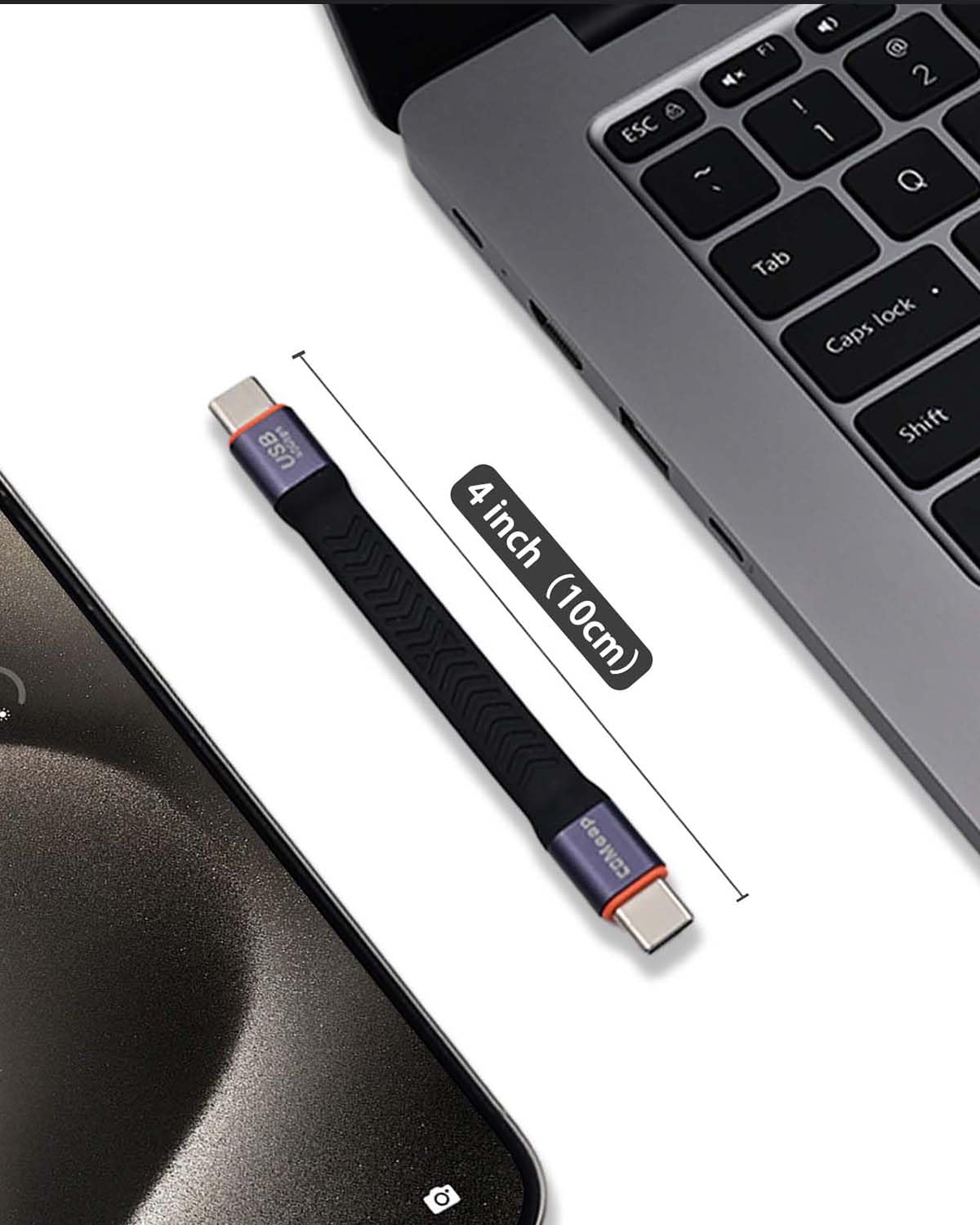 Mua COMeap Short USB C Cable, 40Gbps USB4 4 Inch Support 100W PD Fast ...