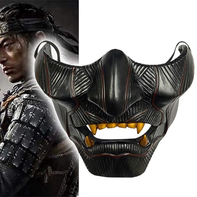Ghost of Tsushima Mask Jin Sakai Gosaku Samurai Knight Legion Resin ...