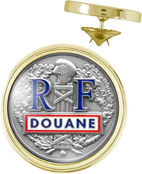 Pin's Doré 20mm Insigne Douane Française French Customs Pins Bouton ...