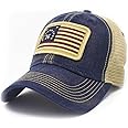 S.L. Revival Co The Bennington USA Flag Patch Trucker Hat, Navy at ...