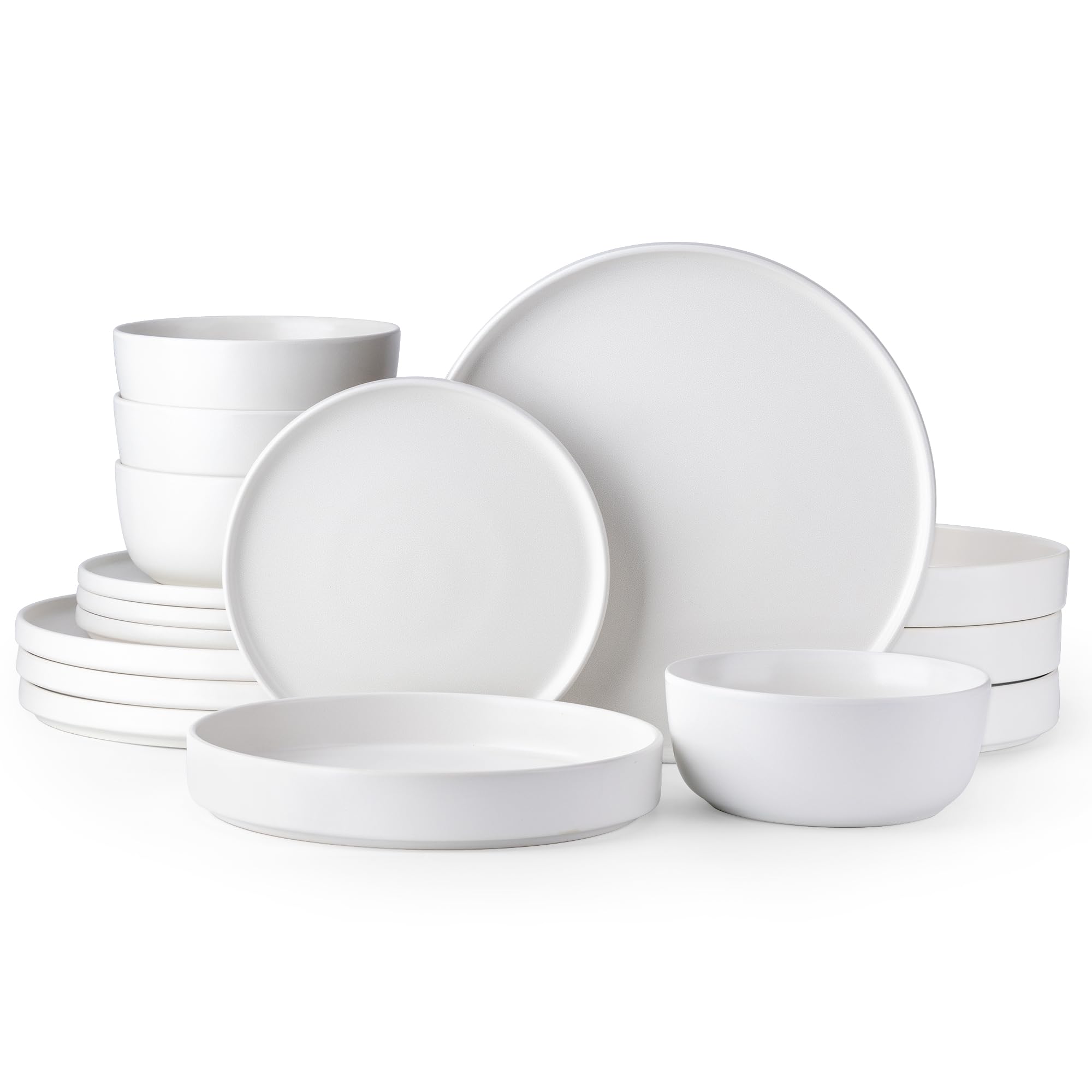 AmorArc Stoneware Dinnerware Sets with Pasta Bowl Set, Reactive Ceramic ...