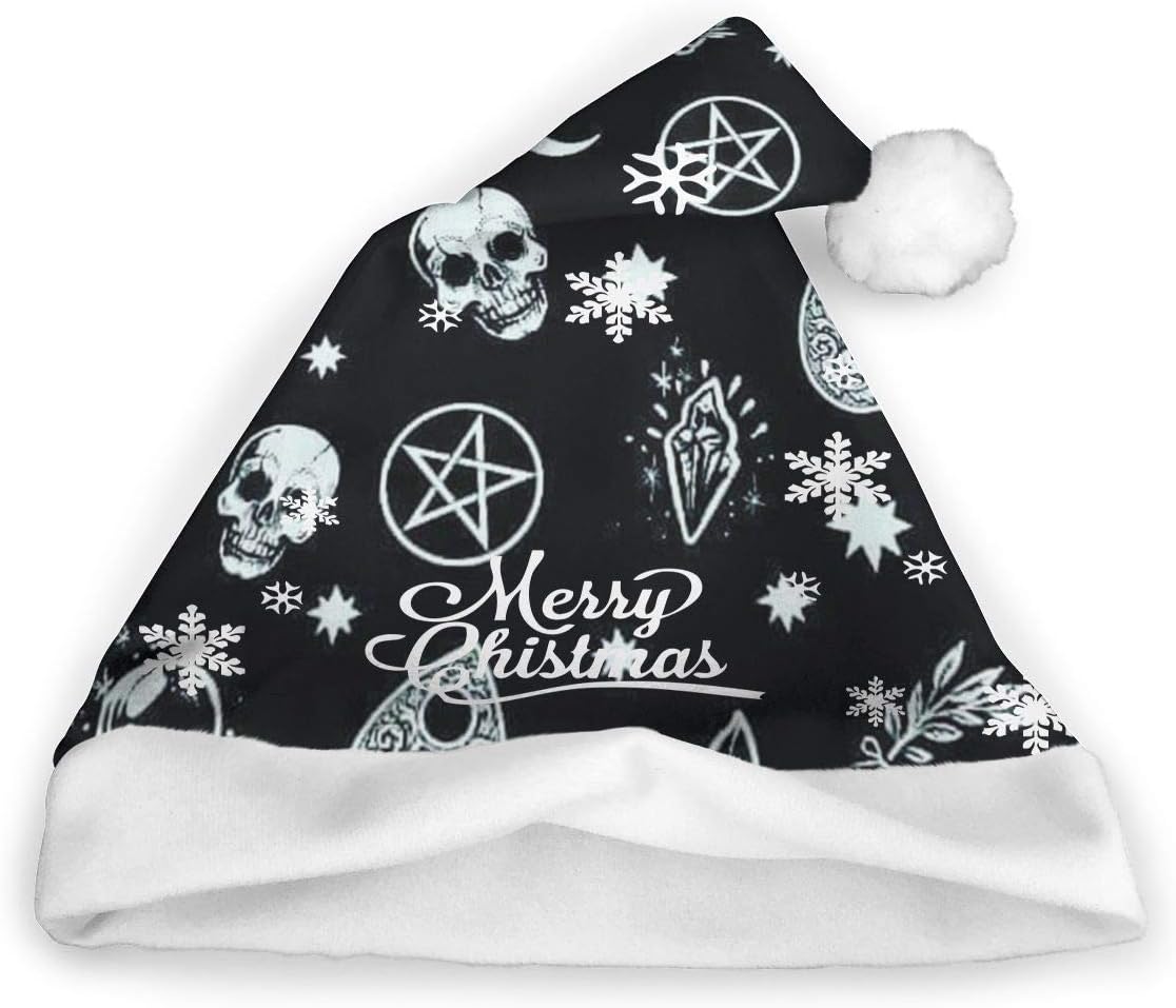 Amazon.com: TuopinRoad Christmas Santa Hat Skull Cat Moon Gothic ...